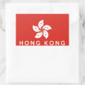 hong kong country flag symbol name text rectangular sticker | Zazzle