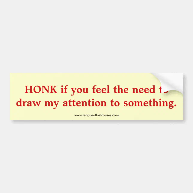 "Honk" bumper sticker | Zazzle