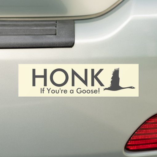 HONK If You're a Goose! Bumper Sticker | Zazzle