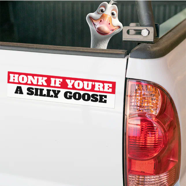 honk if you're a silly goose bumper sticker | Zazzle