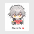Honkai Star Rail Chibi Caelus Watermelon Sticker | Zazzle