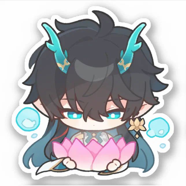 Honkai Star Rail Chibi Dan Heng IL Lotus Sticker | Zazzle