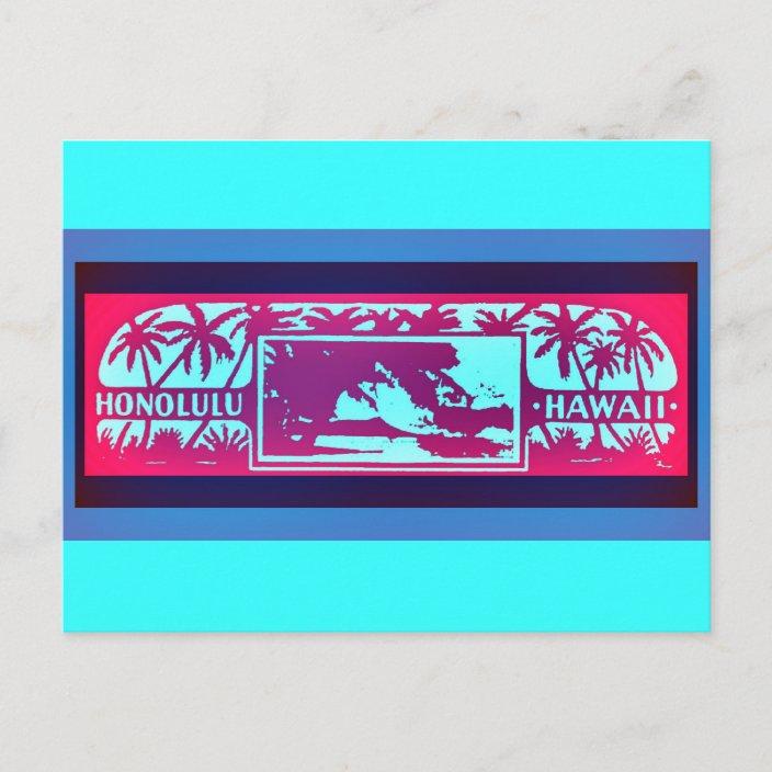 HONOLULU HAWAII POSTCARD | Zazzle.com