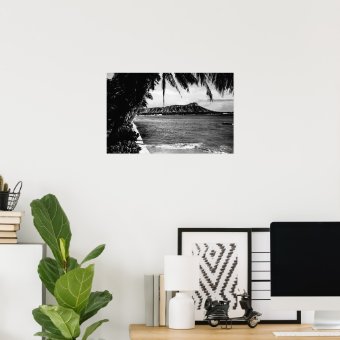 Honolulu, Hawaii - View of Diamond Head Poster | Zazzle