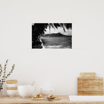 Honolulu, Hawaii - View of Diamond Head Poster | Zazzle