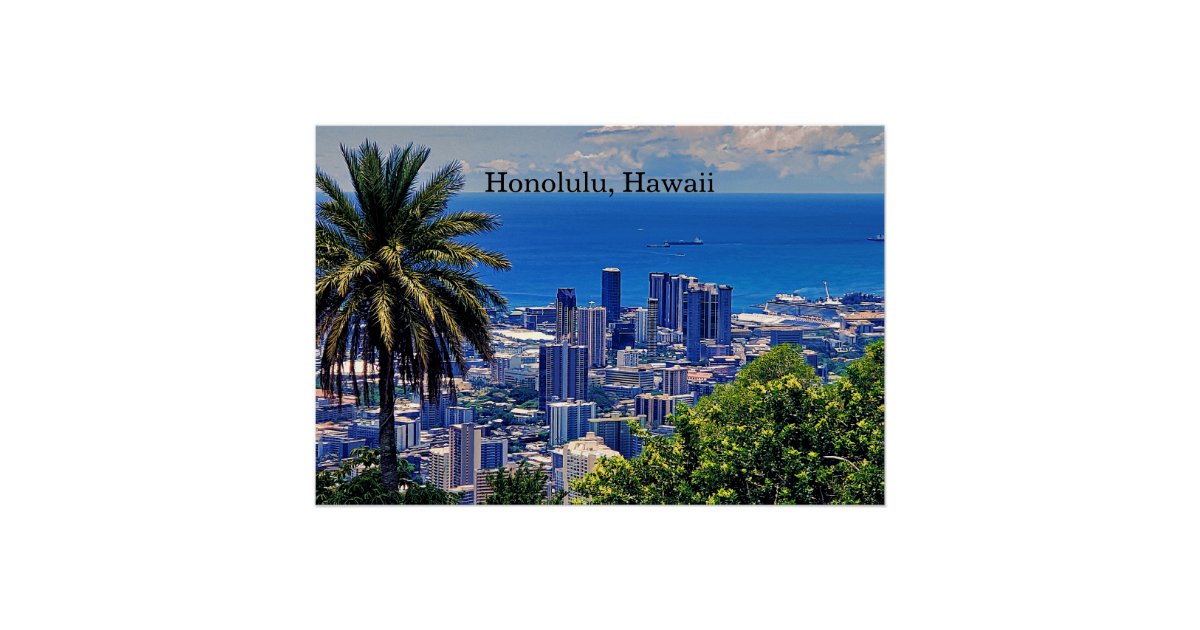 Honolulu, Oahu, Hawaii Poster | Zazzle