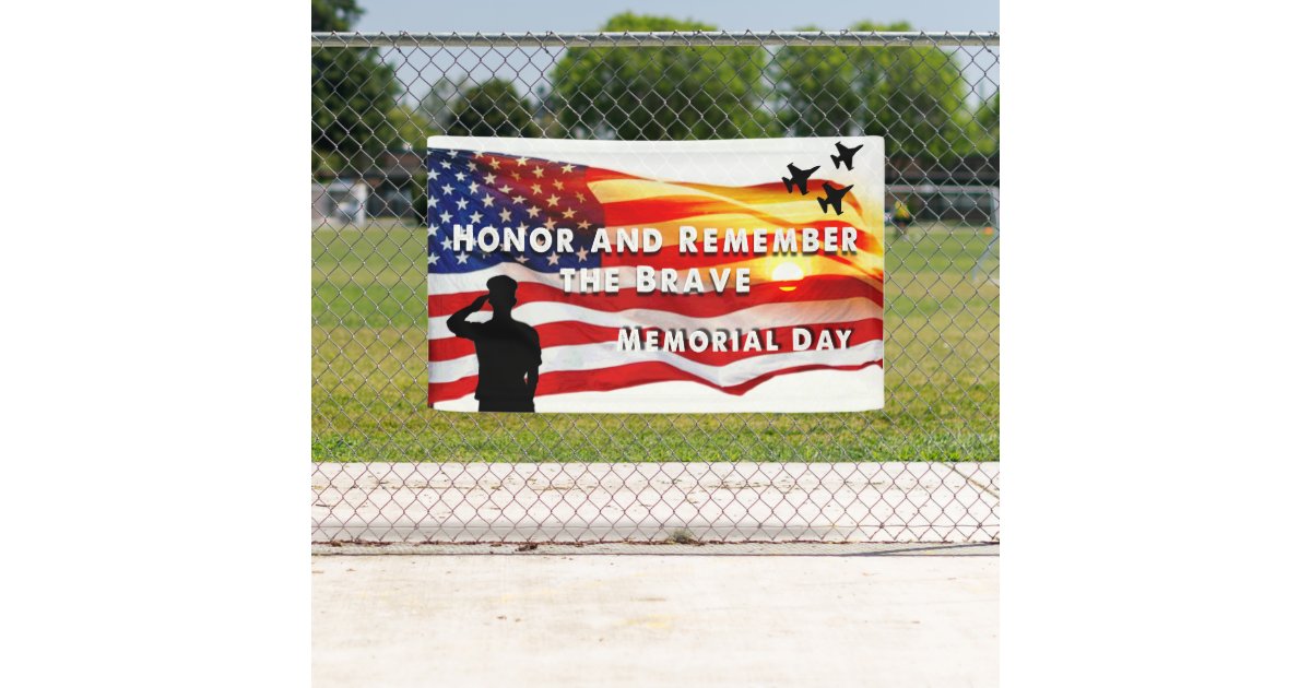 Honor and Remember the Brave Banner | Zazzle