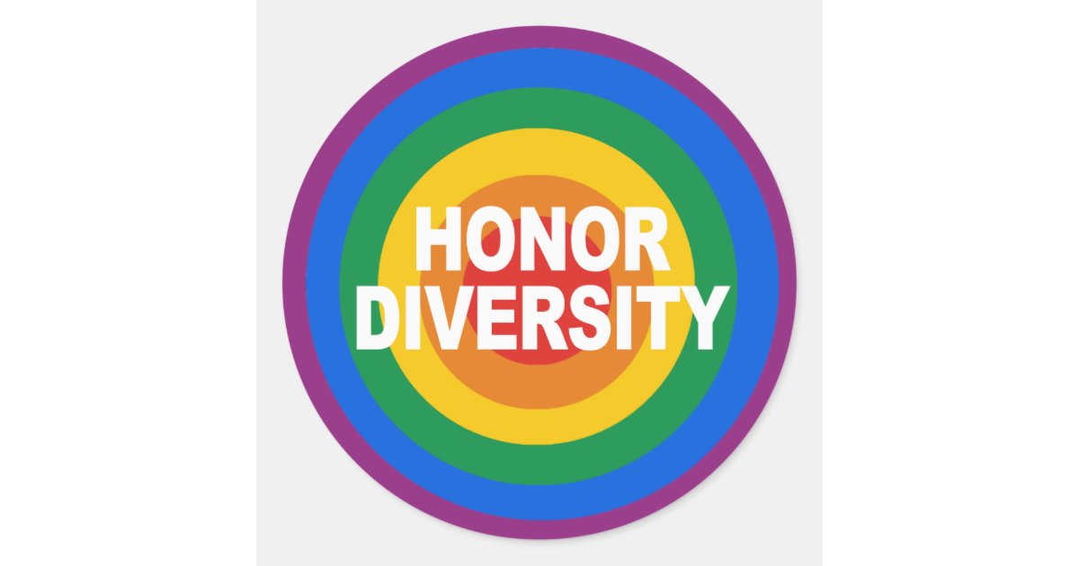 Honor Diversity Bumper Sticker | Zazzle