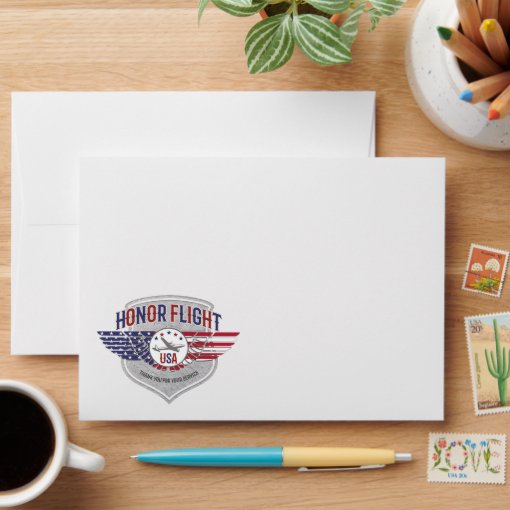 Honor Flight Envelope Thank You For Your Service | Zazzle