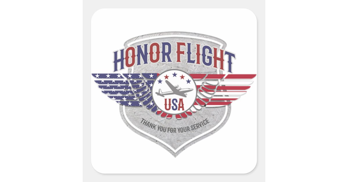 Honor Flight Stickers Thank You For Your Service | Zazzle