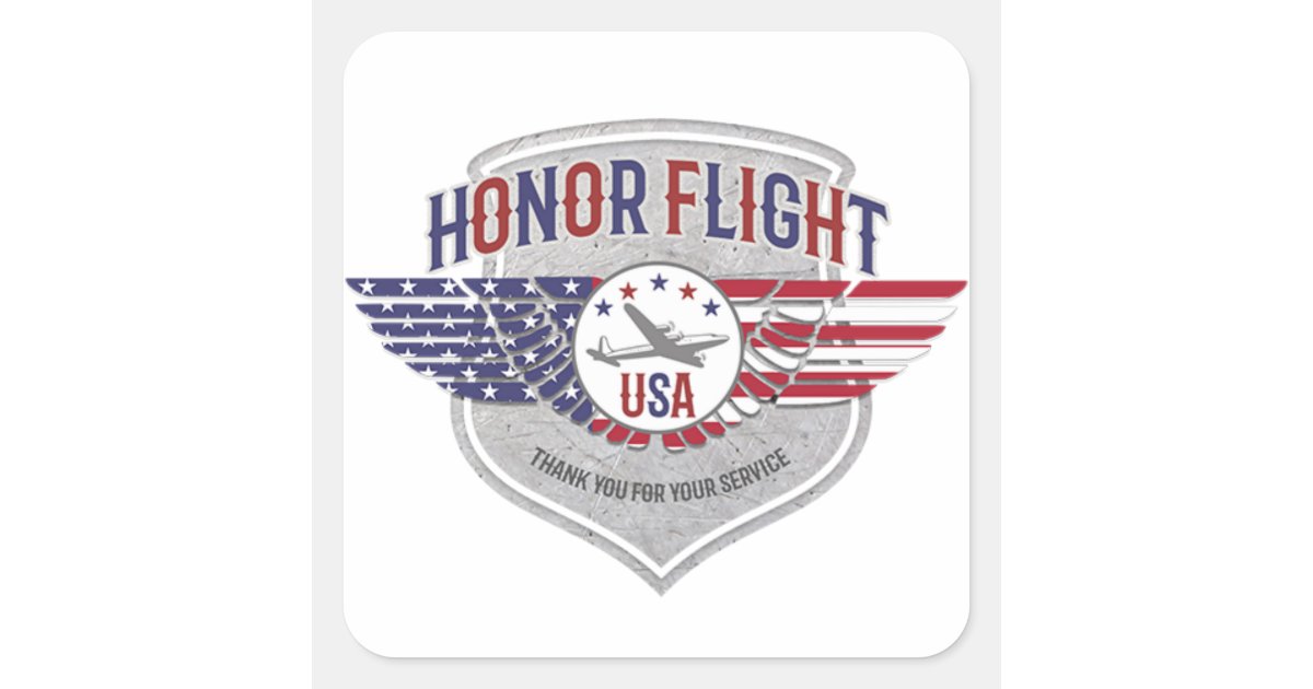 Honor Flight Stickers Thank You For Your Service | Zazzle