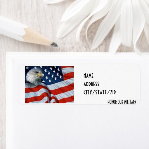 "HONOR OUR MILITARY" ADDRESS LABEL | Zazzle