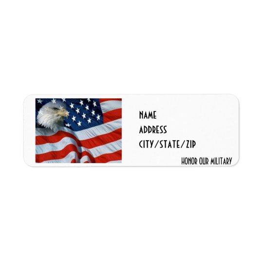 "HONOR OUR MILITARY" ADDRESS LABEL | Zazzle.com