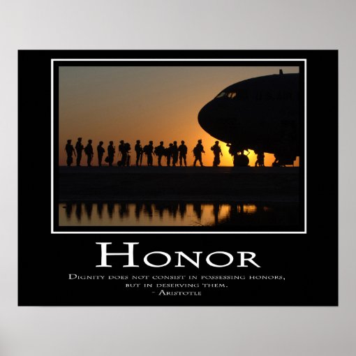 Honor Poster | Zazzle