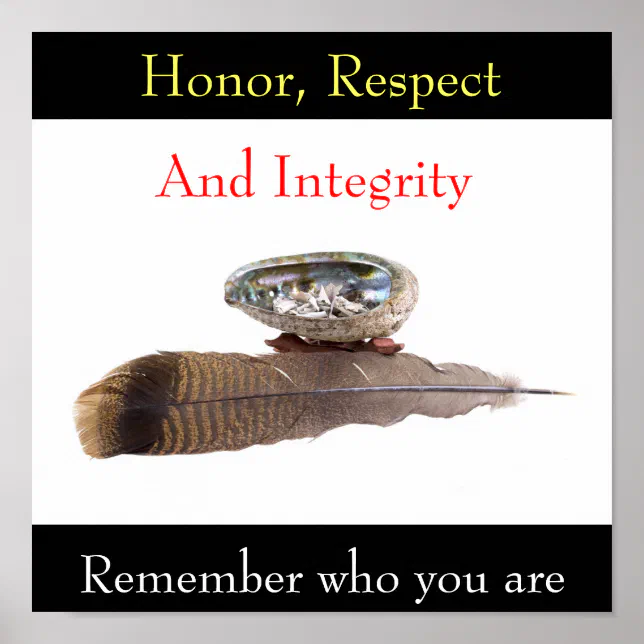 Honor, Respect, And Integrity, Remember... Poster | Zazzle