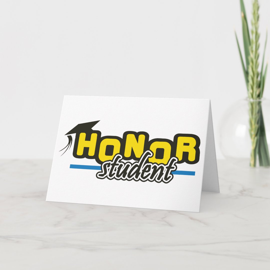 Honor Student Card | Zazzle