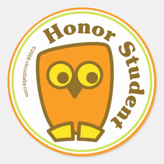 Honor Student Classic Round Sticker | Zazzle.com