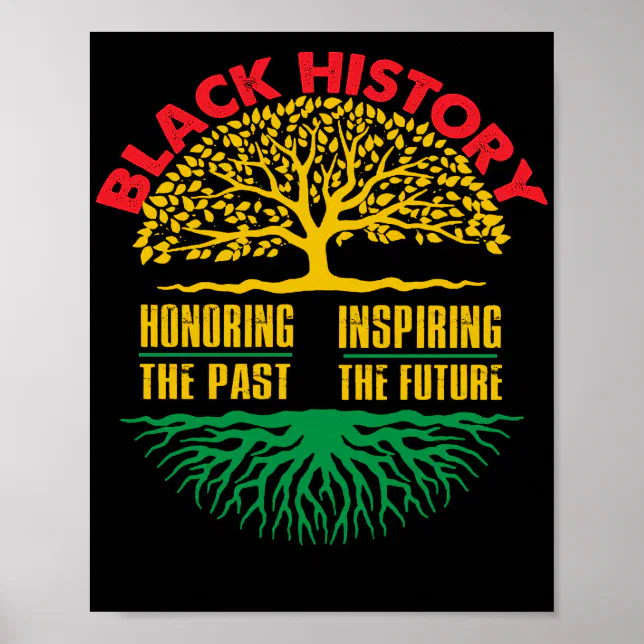 Honoring Past Inspiring Black History Month Poster | Zazzle