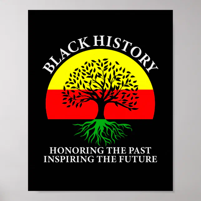 Honoring Past Inspiring Future Black History Month Poster | Zazzle