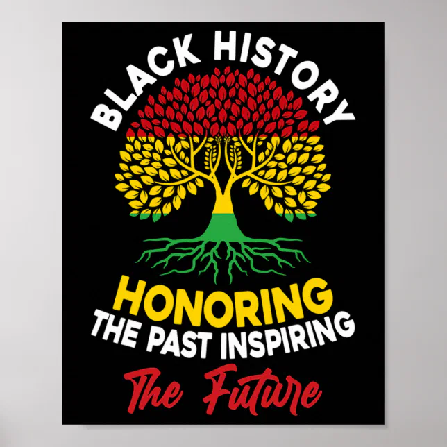 Honoring Past Inspiring Future Men Women Black His Poster | Zazzle