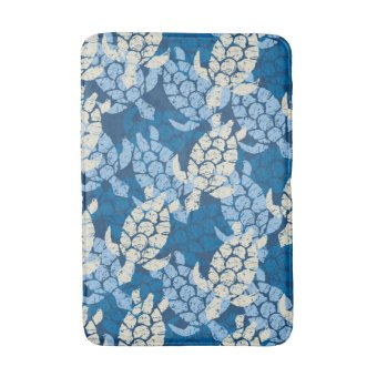 Honu Sea Turtle Hawaiian Aloha - Blue Bath Mat | Zazzle