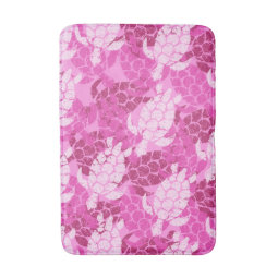 Honu Sea Turtle Hawaiian Aloha Pink Bathroom Mat | Zazzle