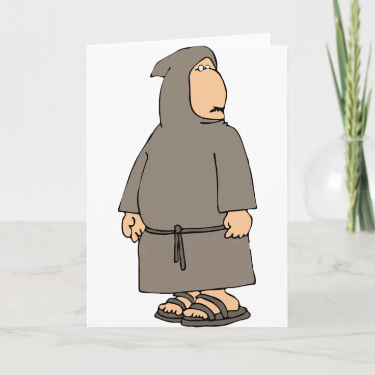Hooded Monk Greeting Cards | Zazzle