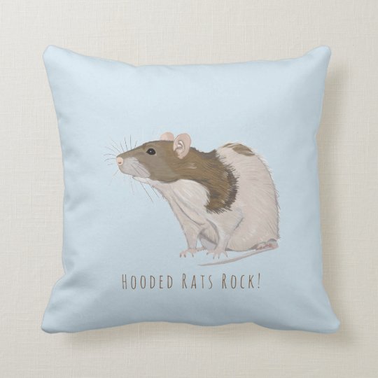 Hooded Rats Rock Agouti Hooded Rat Throw Pillow | Zazzle.com
