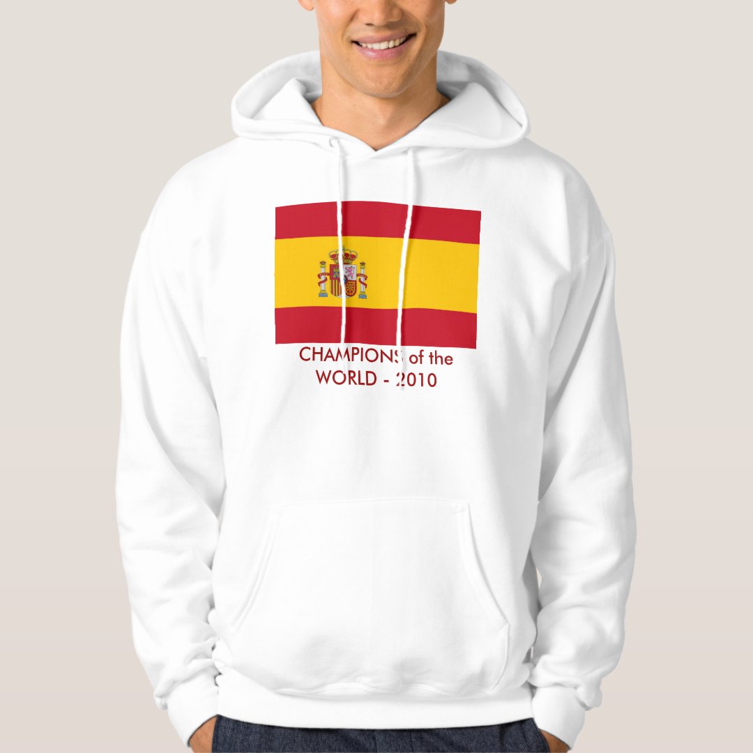 Hooded Sweatshirt with Flag of Spain | Zazzle