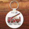 Hook and Ladder Fire Truck Keychain ILFT | Zazzle