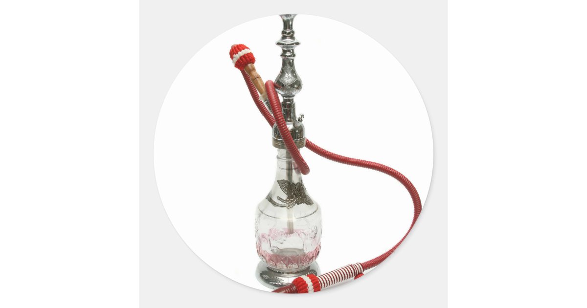 Hookah Water Pipe Classic Round Sticker | Zazzle