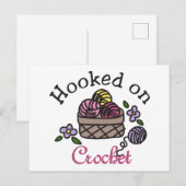 Hooked On Crochet Postcard | Zazzle