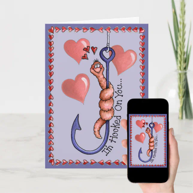 Hooked on You - Greeting Card | Zazzle