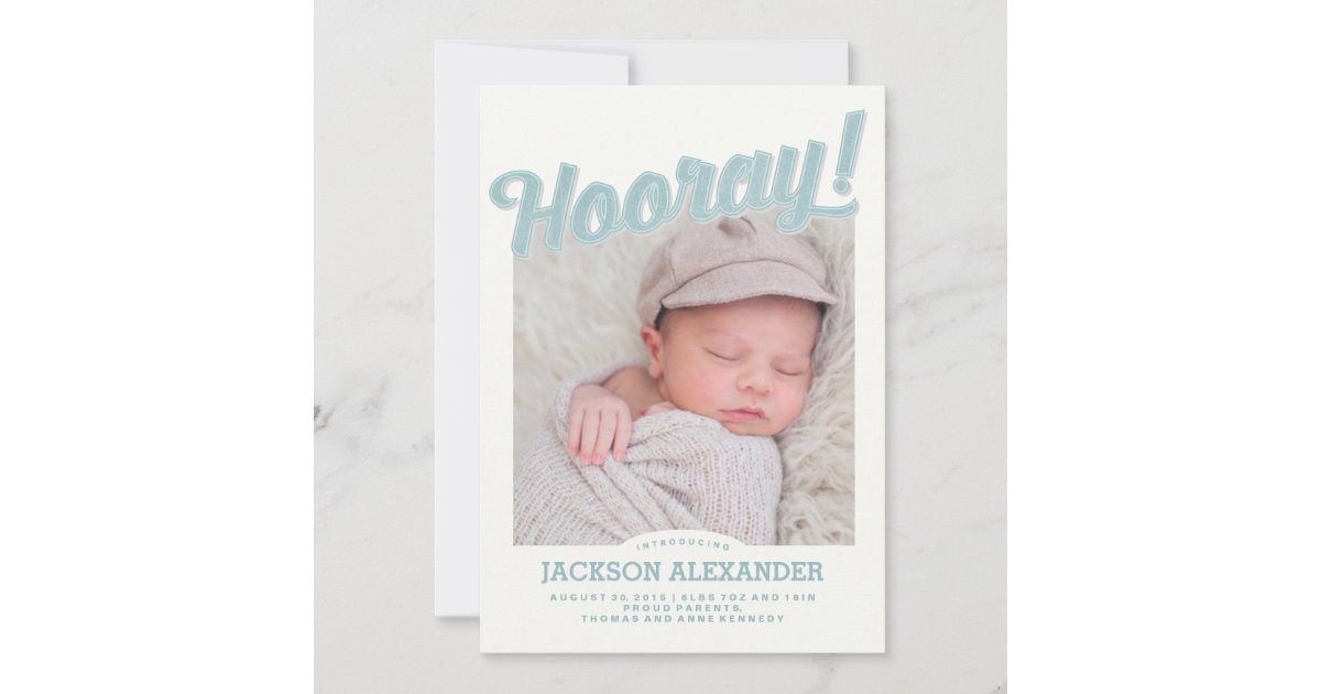 Hooray Baby Announcement | Zazzle