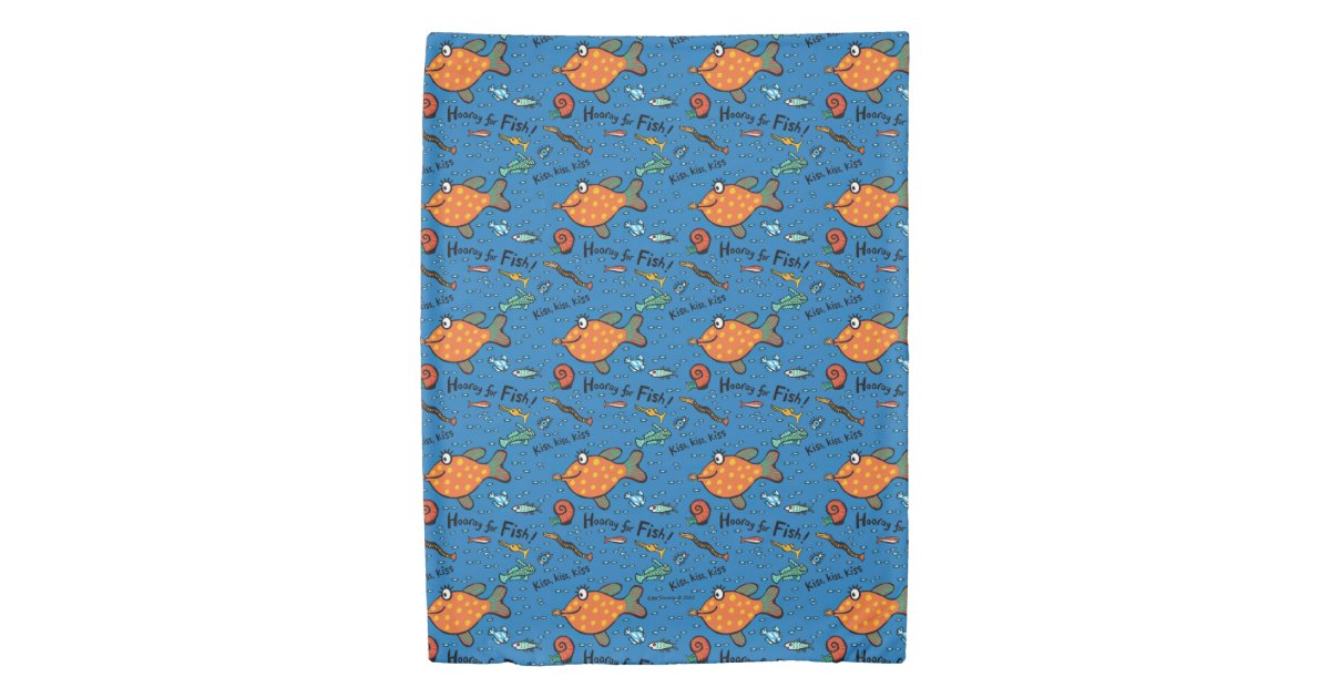 Hooray For Fish Pattern Duvet Cover | Zazzle