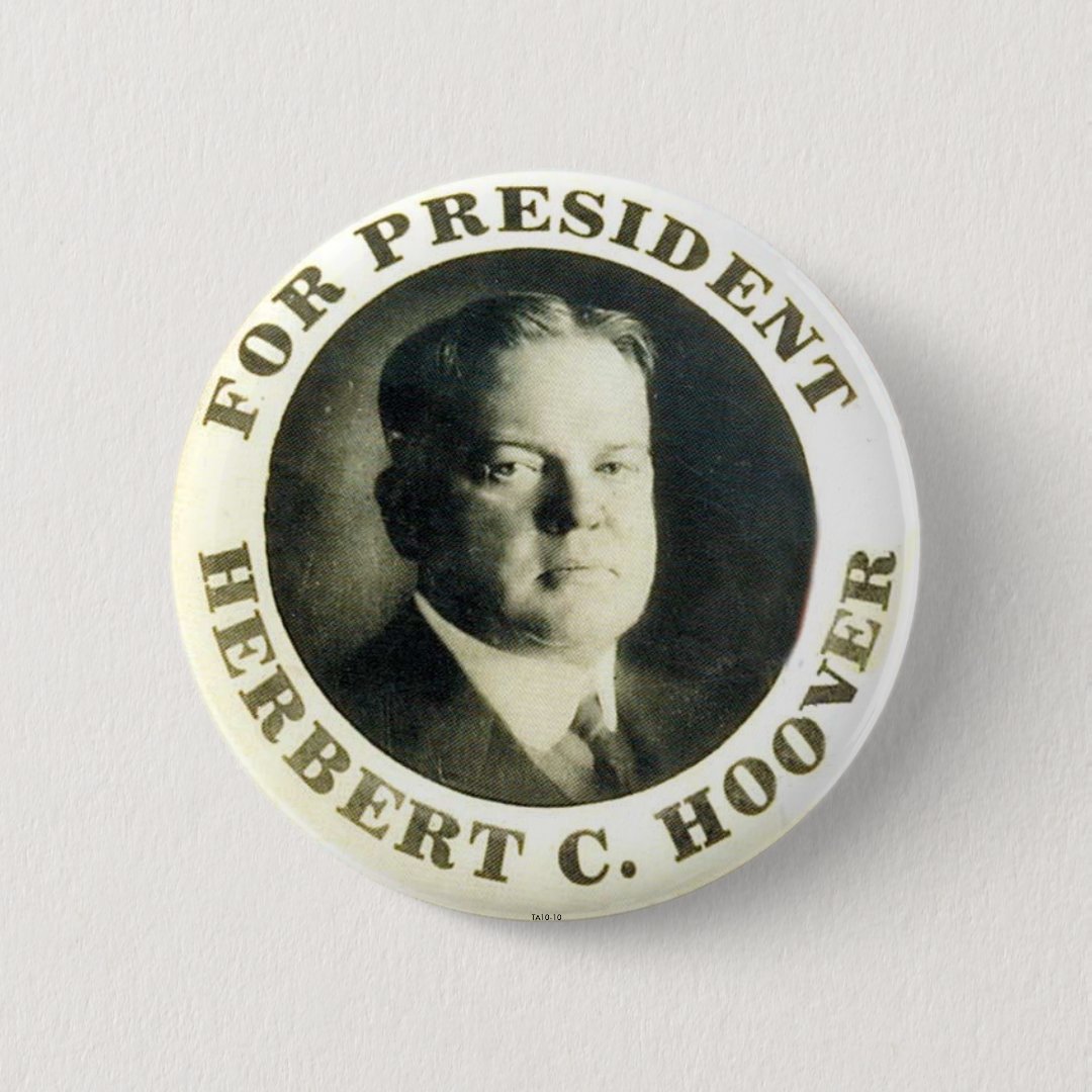 Hoover for President - Button | Zazzle