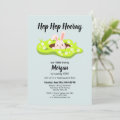 Hop Hop Hooray Some Bunny Rabbit Hole 1st Birthday Invitation | Zazzle