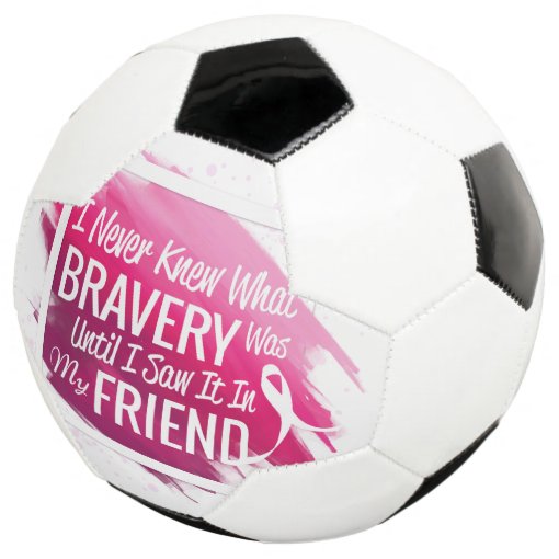 Hope Breast Cancer awareness pink ribbon on heart Soccer Ball | Zazzle
