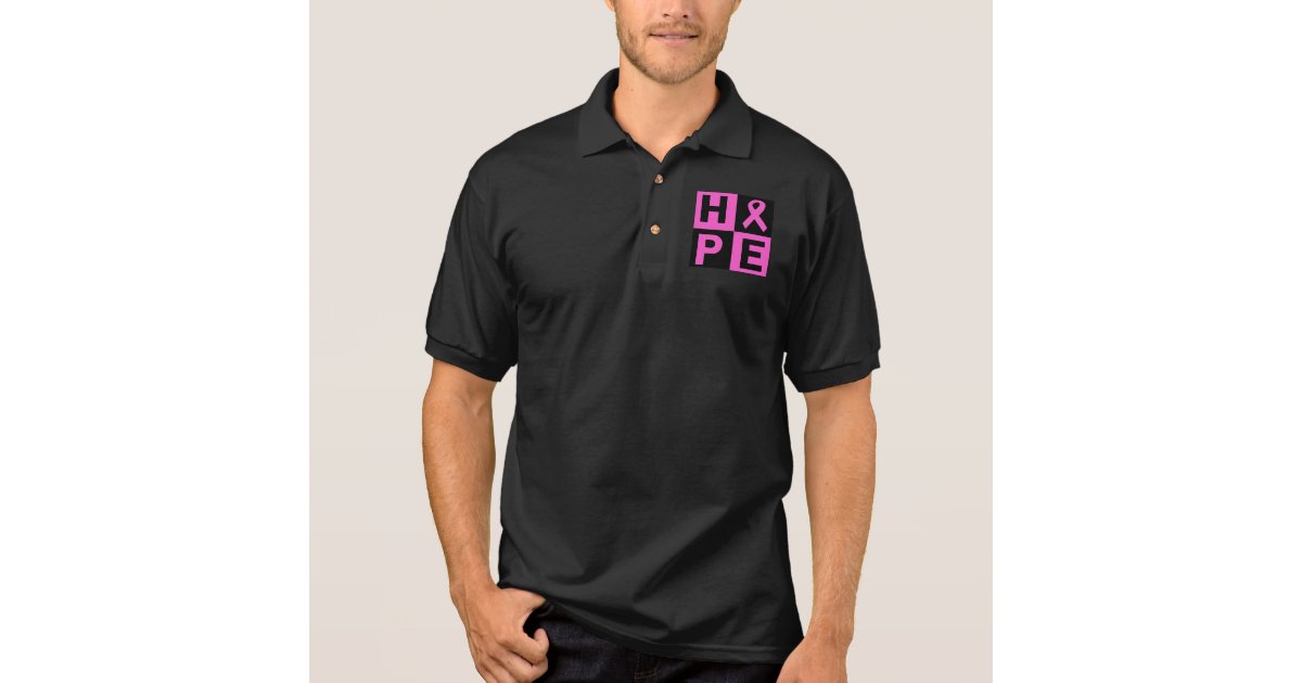 Hope Breast Cancer Awareness Polo Shirt Zazzle