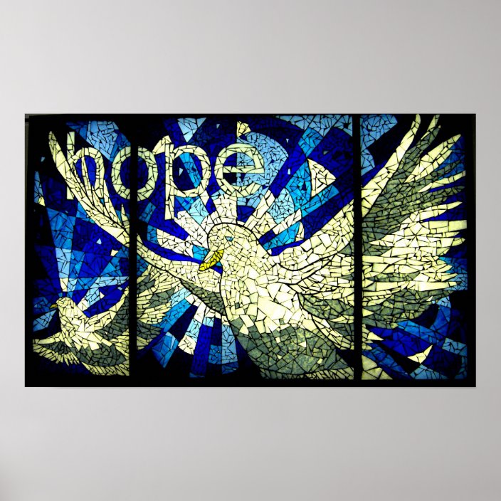 Hope Holy Spirit Dove Christian Art Poster | Zazzle.com