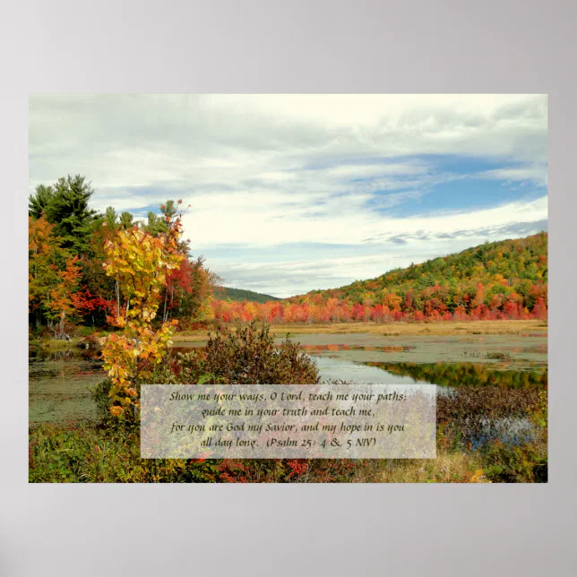 Hope in God, Fall Photography Christian Poster | Zazzle