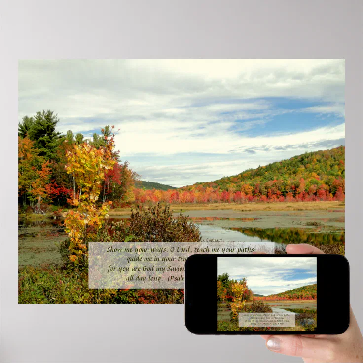 Hope in God, Fall Photography Christian Poster | Zazzle
