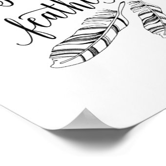 Hope is a thing with Feathers Inspirational Quote Poster | Zazzle