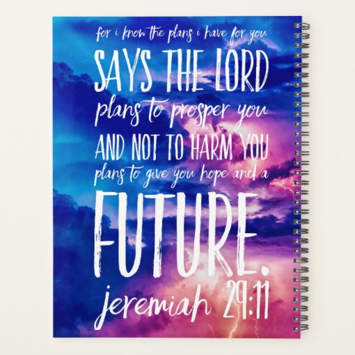 Hope Prosperity Bible Verse Christian Scripture Planner | Zazzle