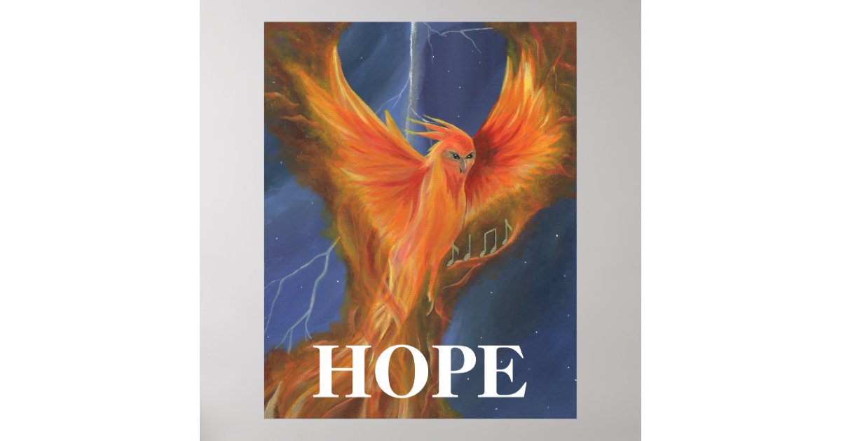 Hope Rising Phoenix Poster | Zazzle