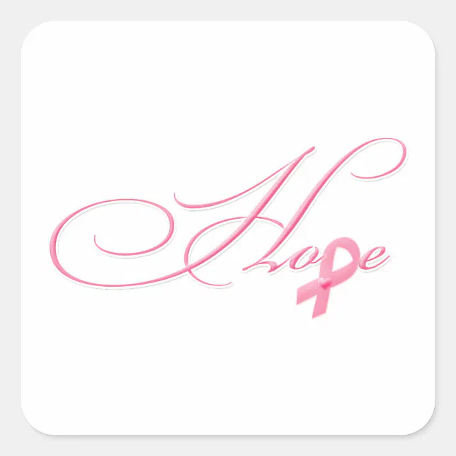 Hope Square Sticker | Zazzle