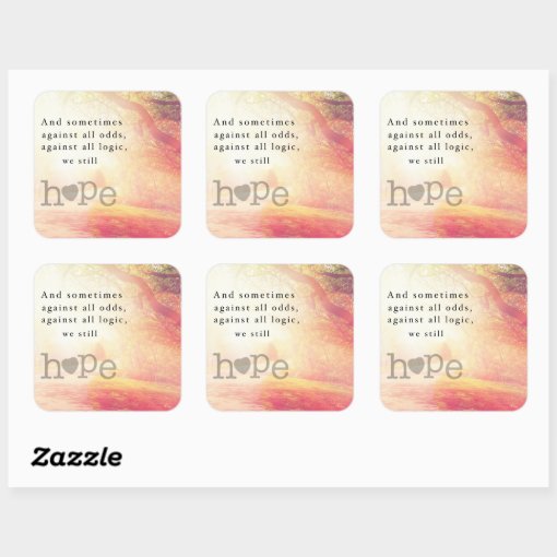Hope Square Sticker | Zazzle