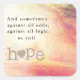 Hope Square Sticker | Zazzle