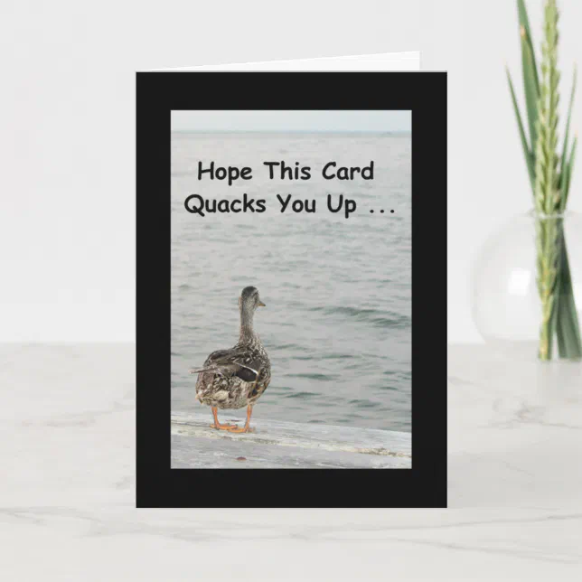 Hope This Card Quacks You Up! Get Well Card | Zazzle