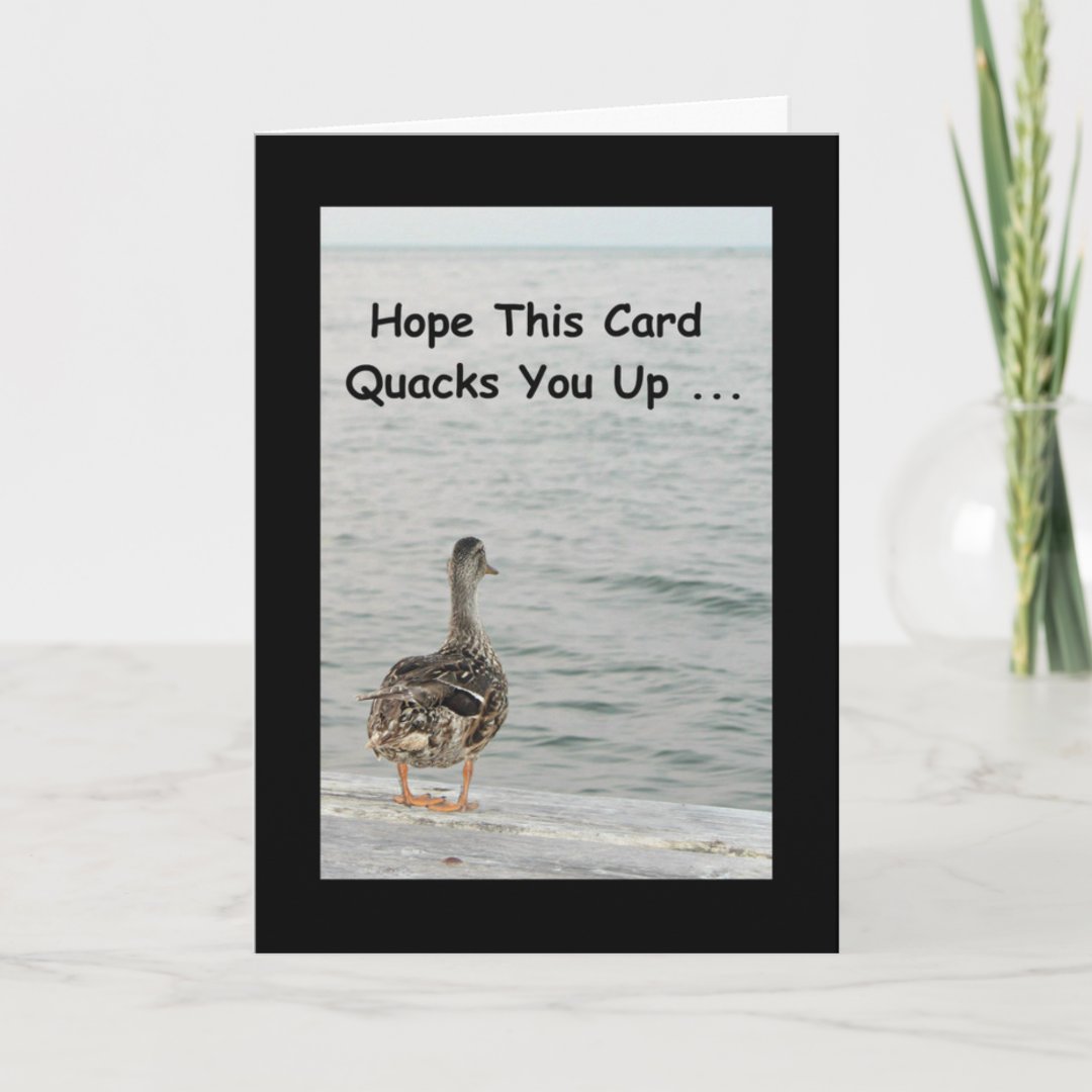 Hope This Card Quacks You Up! Get Well Card | Zazzle